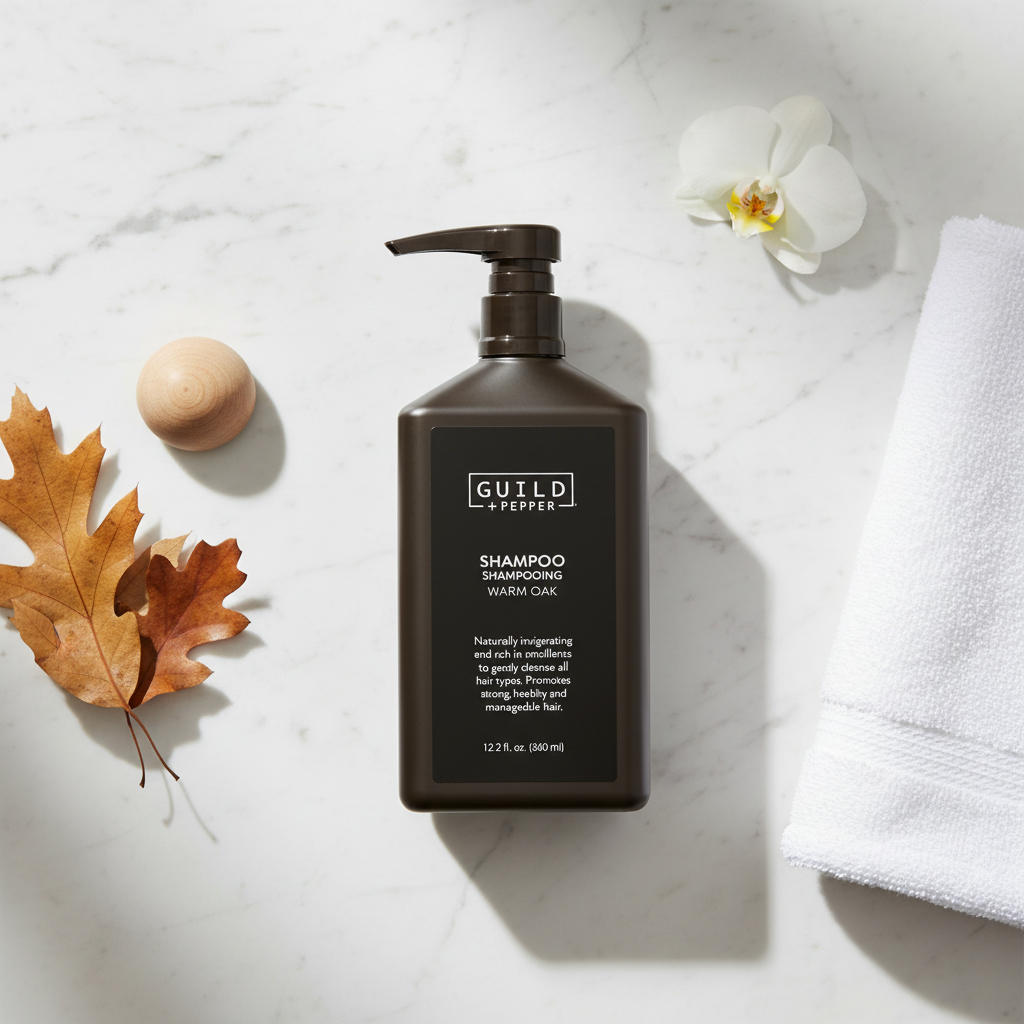 Guild+Pepper Warm Oak Shampoo - Luxury Hotel Hair Care – Hotel Home Pillows